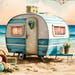 Lovely Caravan Printable Images Watercolor 10 Jpgs High Res | Instant ...