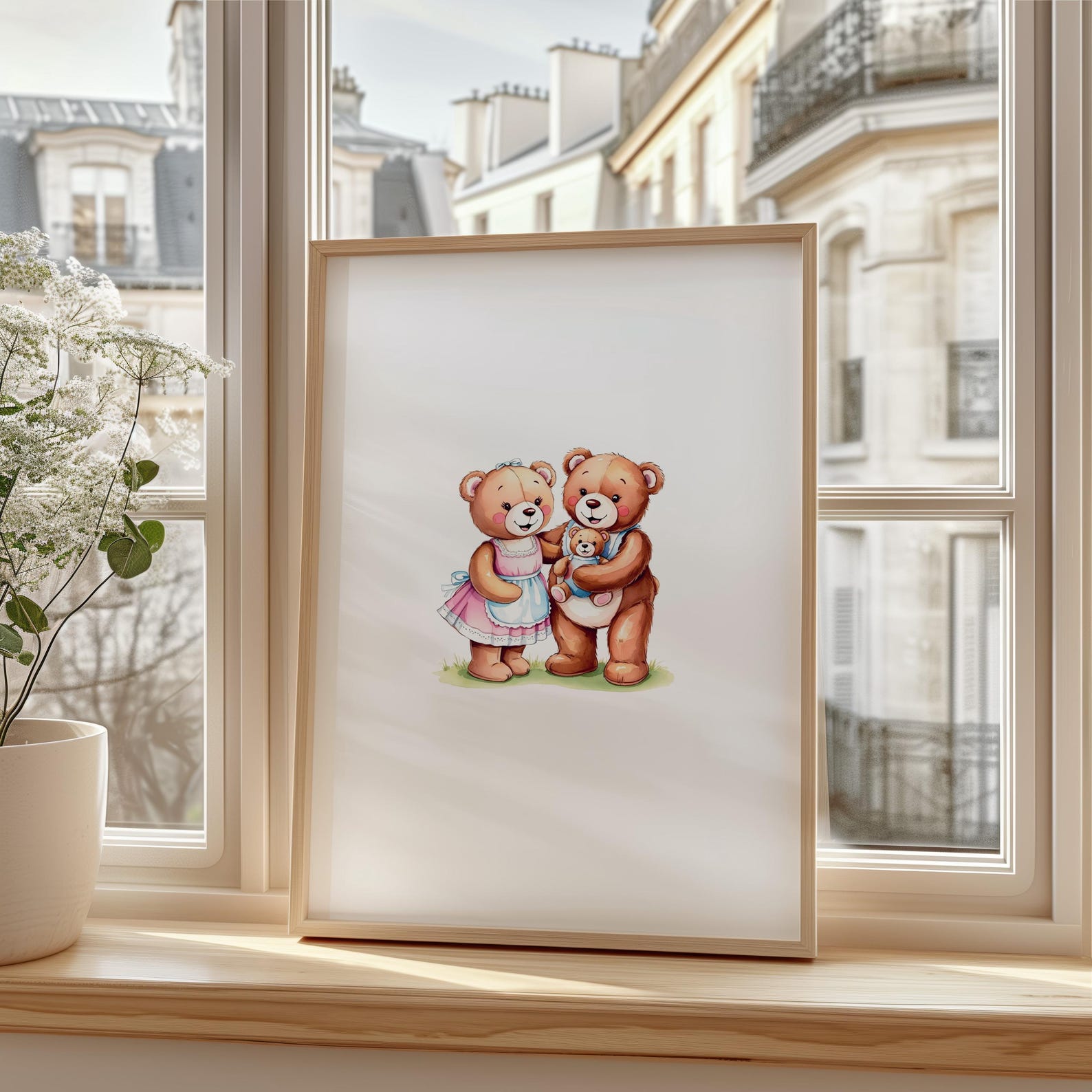 Teddy Bear Nursery Print | PRINTABLE Wall Art | Mom, Dad, Baby Family ...