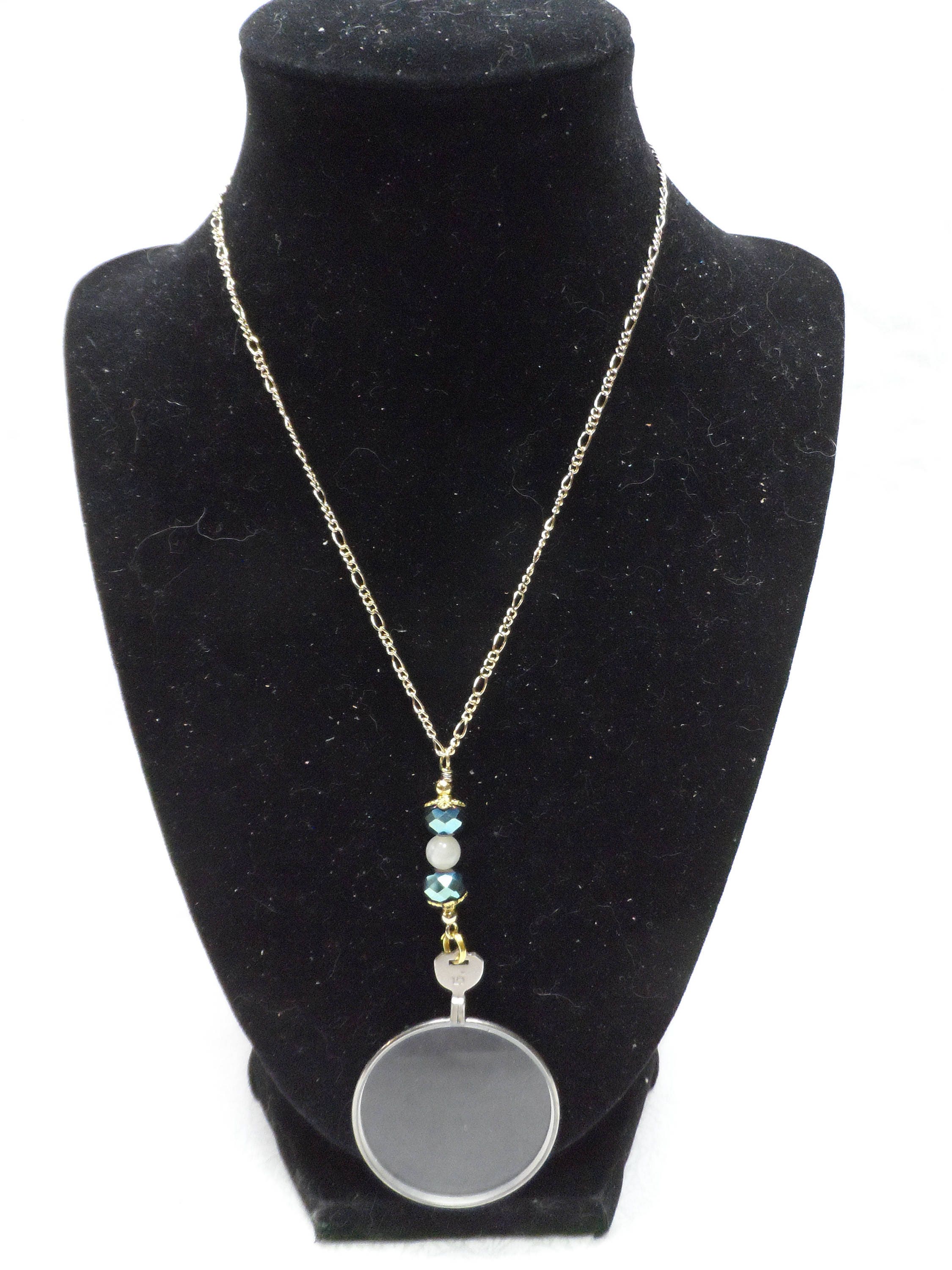 Beaded Chain Monocle Pendant SB2 | Etsy