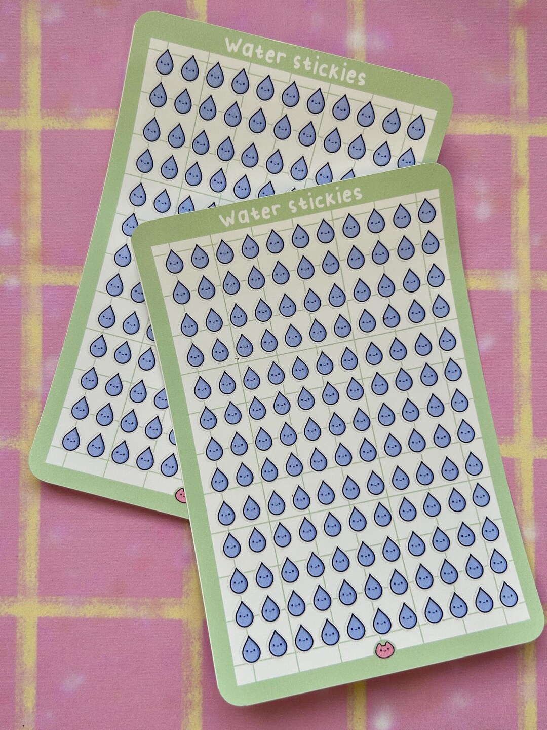 Water Drop Stickies Sticker Sheet - Kawaii Blue Water Droplet Stickers ...
