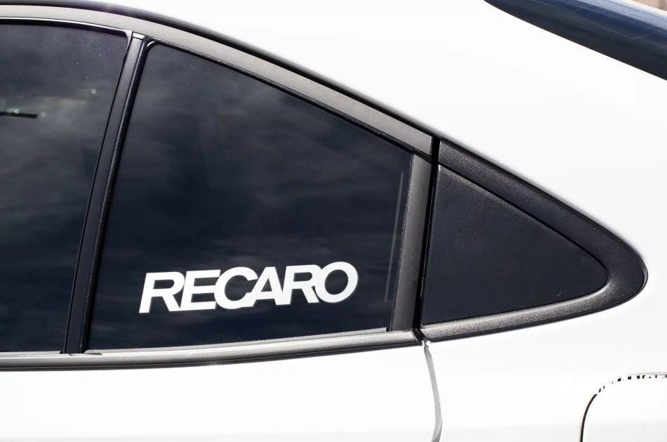 RECARO Vinyl Sticker 2 Pack, Vinyl Sticker Decal, Small Sticker, Jdm ...