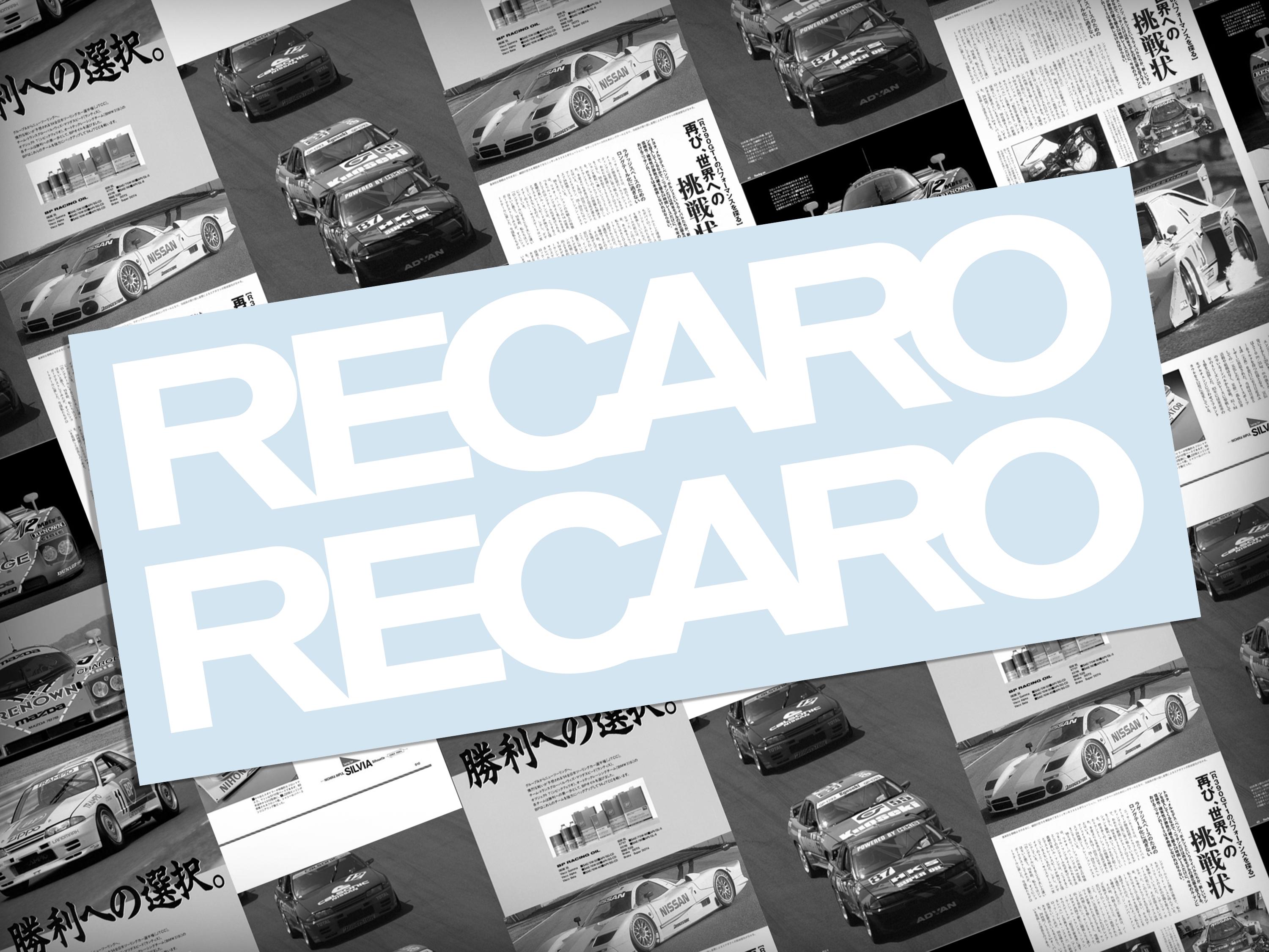 RECARO Vinyl Sticker 2 Pack, Vinyl Sticker Decal, Small Sticker, Jdm ...