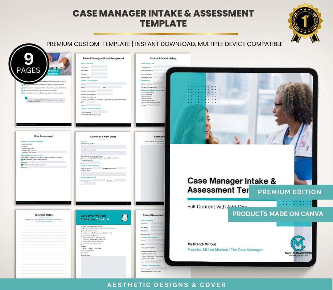 Case Manager Intake Assessment Template: Social Worker Client ...
