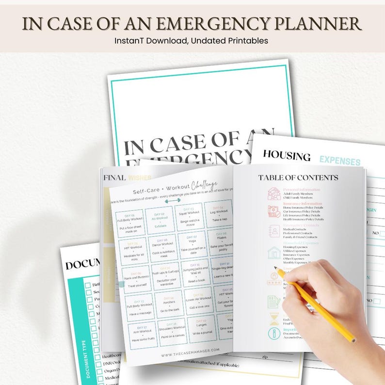 Emergency Binder: Family Preparedness Organizer (digital Download) - Etsy