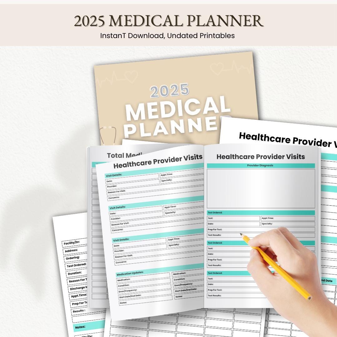 2025 Medical Planner, Appointment Organizer, Healthcare Planner ...