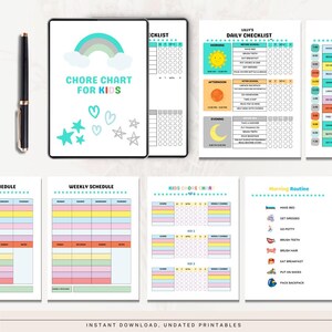 Kids Chore Chart, Responsibility Chart, Toddler Chore Chart, Children's ...