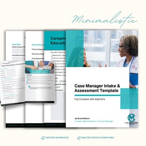 Case Manager Intake Assessment Template: Social Worker Client Information (PDF Download) - Etsy