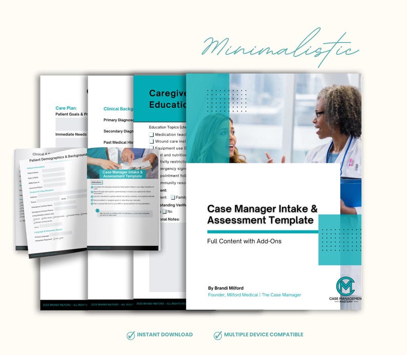 Case Manager Intake Assessment Template: Social Worker Client Information (PDF Download) - Etsy