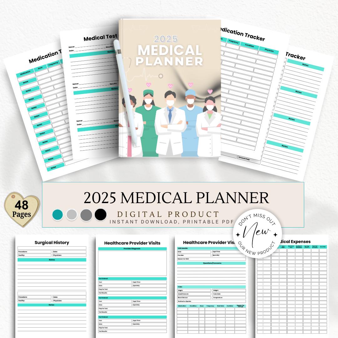 2025 Medical Planner, Appointment Organizer, Healthcare Planner ...