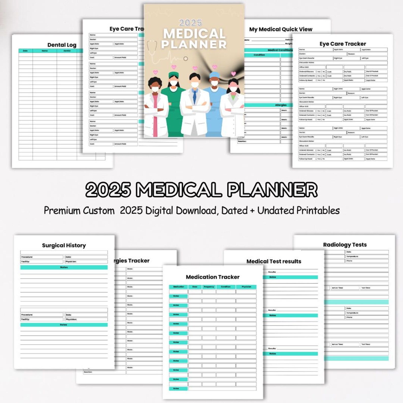 2025 Medical Planner, Appointment Organizer, Healthcare Planner ...
