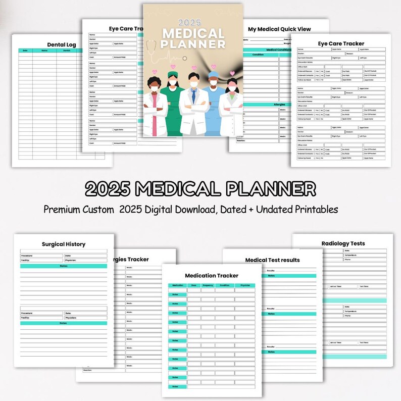 2025 Medical Planner, Appointment Organizer, Healthcare Planner ...