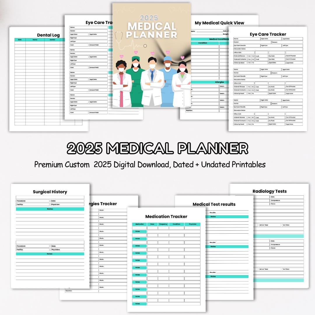 2025 Medical Planner, Appointment Organizer, Healthcare Planner ...