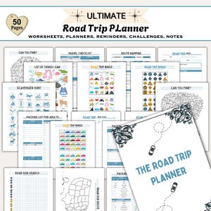 Road Trip Planner, Travel Journal, Vacation Itinerary Organizer, Road ...