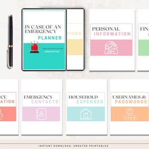 Emergency Binder: Family Preparedness Organizer (digital Download) - Etsy