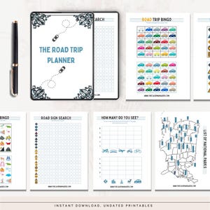 Road Trip Planner, Travel Journal, Vacation Itinerary Organizer, Road ...