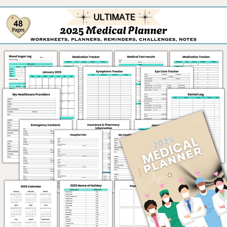 2025 Medical Planner, Appointment Organizer, Healthcare Planner ...