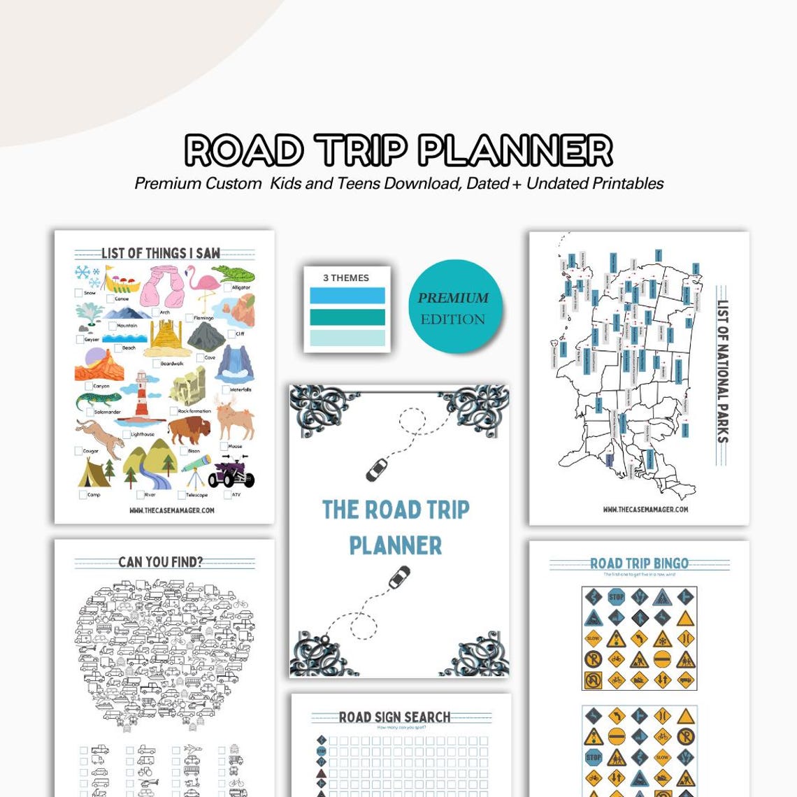 Road Trip Planner, Travel Journal, Vacation Itinerary Organizer, Road ...