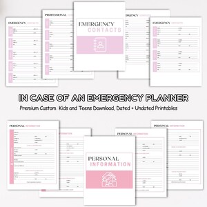 Emergency Binder: Family Preparedness Organizer (digital Download) - Etsy