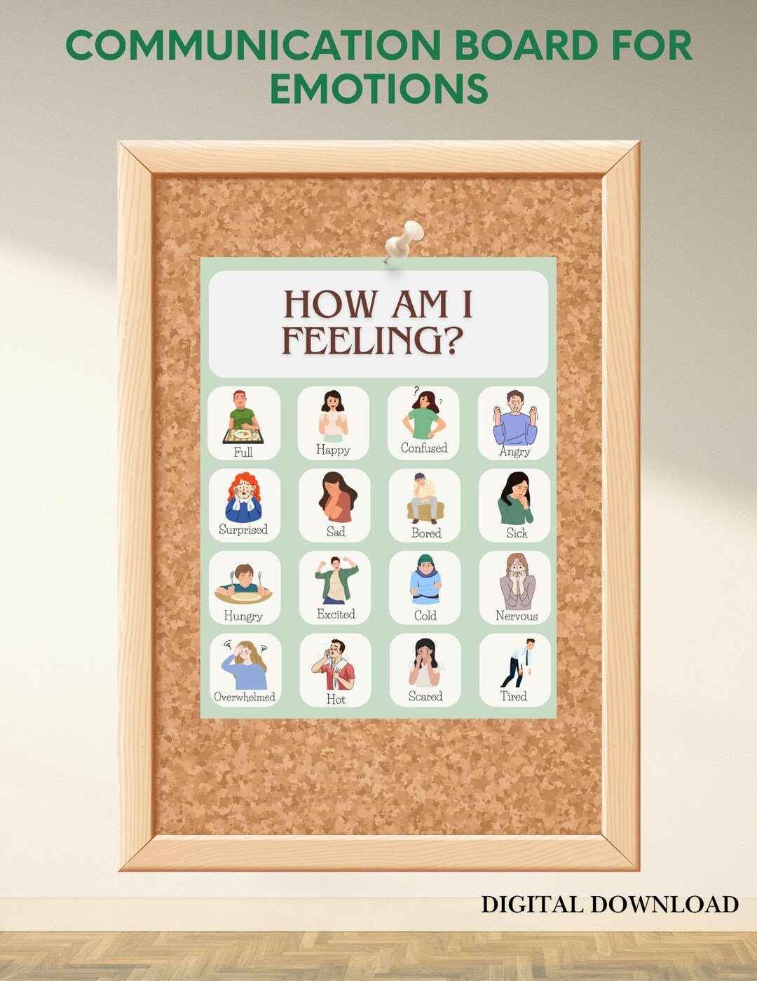 Adult Communication Board for Emotions - Etsy