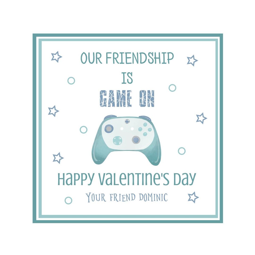 Video Game Valentine, Printable Valentine Cards, Valentine Tags for ...