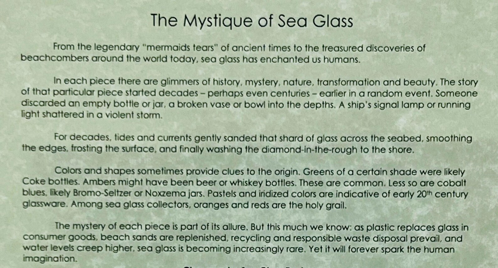 Sea Glass "sea Glass is "just Glass" Like Diamonds Are "just Rocks ...
