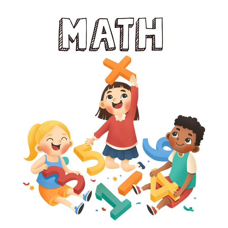 Bright & Fun Math Posters for Kids Perfect for Classroom or at Home ...