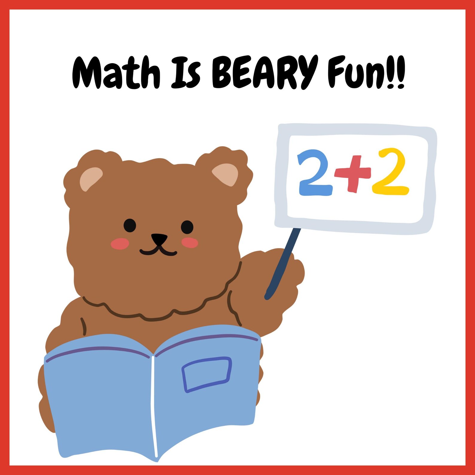 Math is Beary Fun!! Bright & Fun Math Posters for Kids Great for ...