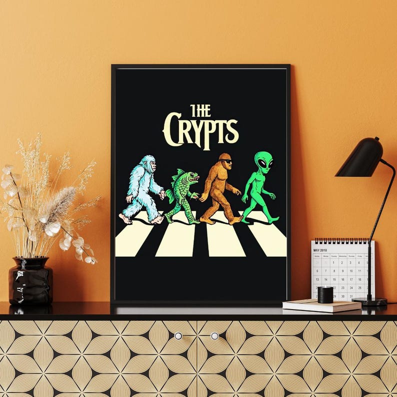 The Crypts Monster Abbey Road Poster | Funny Paranormal Wall Art ...