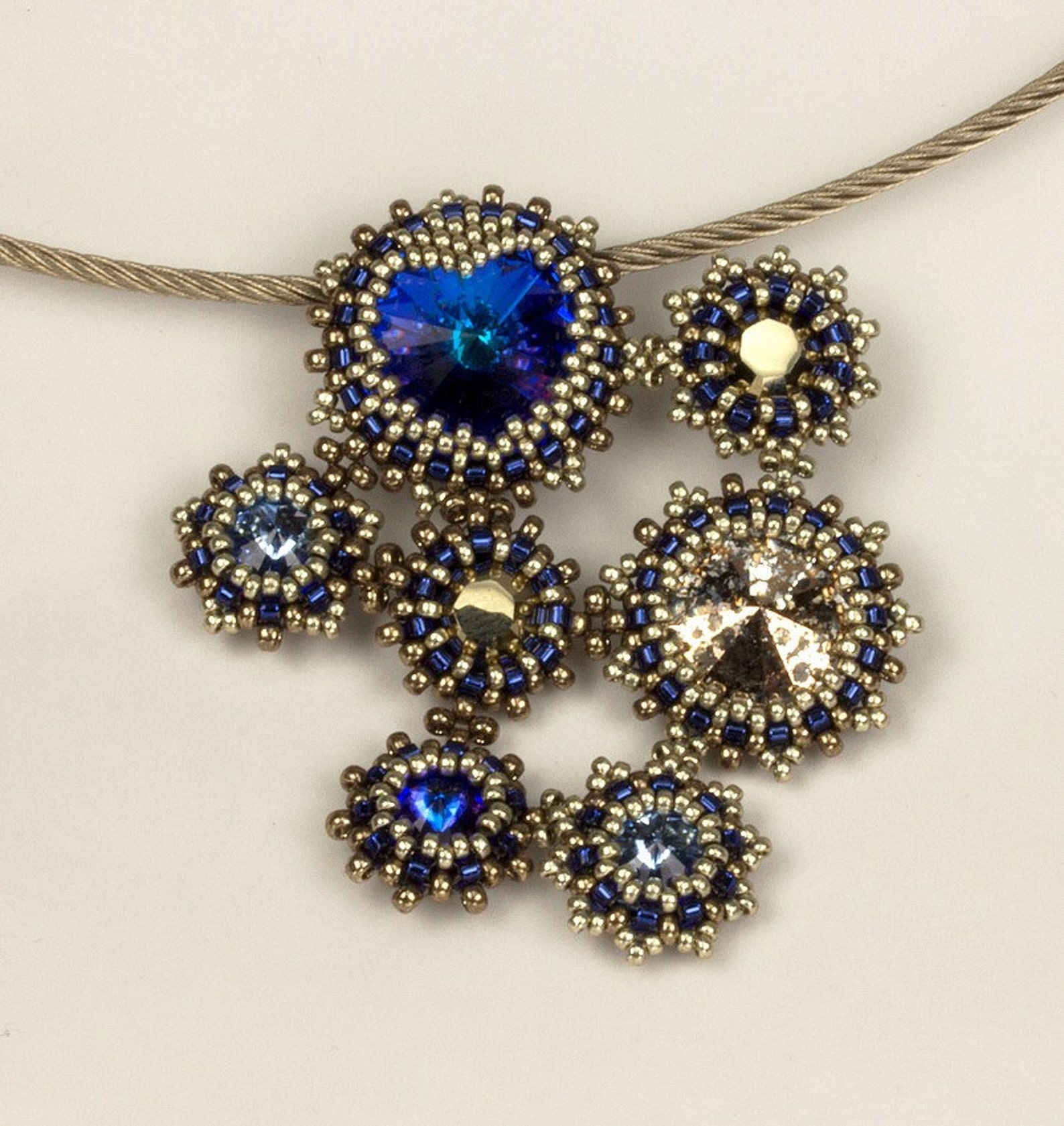 Rivoli Cluster (beaded Bracelet or Pendant) / PDF File - Etsy