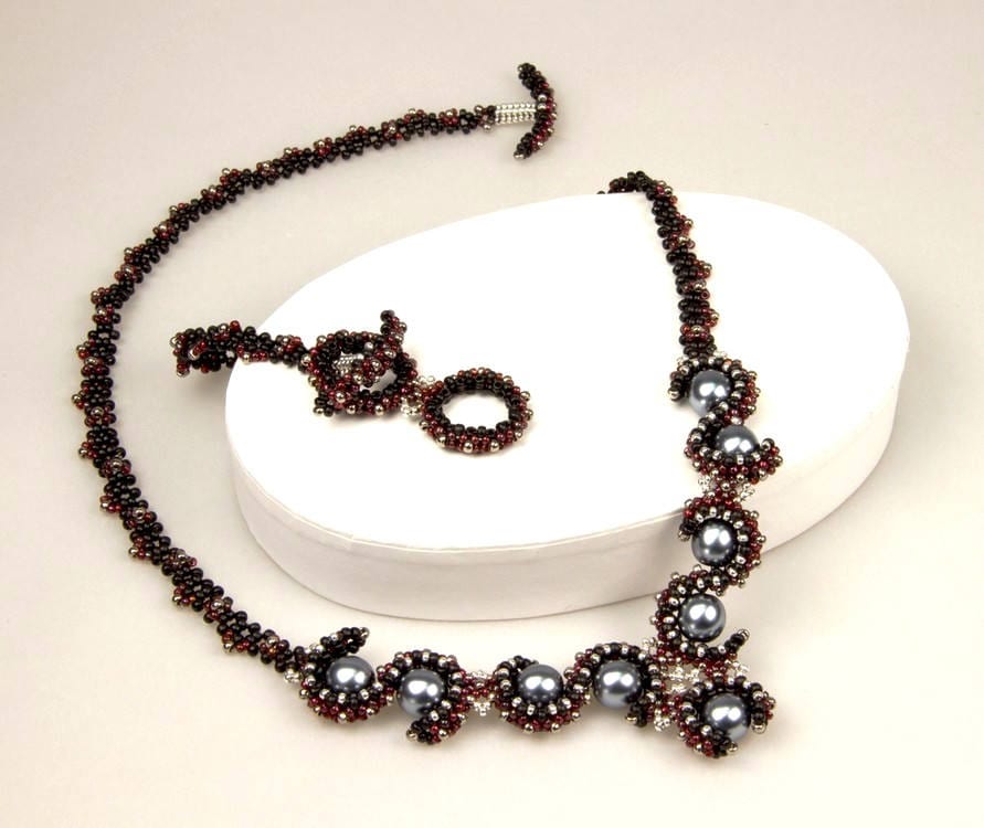 Mermaid Scrolls beaded Necklace/ PDF File - Etsy