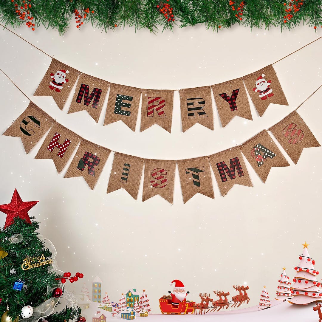 Personalized Linen Letter Banner: Custom Holiday Decor, Wedding Sign - Etsy
