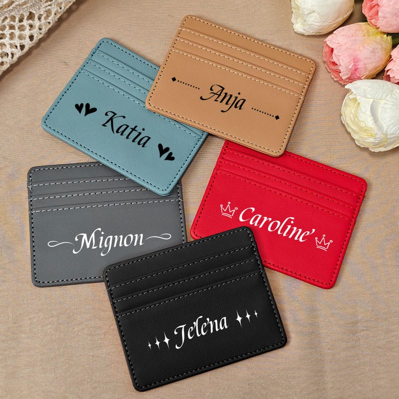 Personalized Card Holder, Card Wallet That Can Be Customized With Your ...