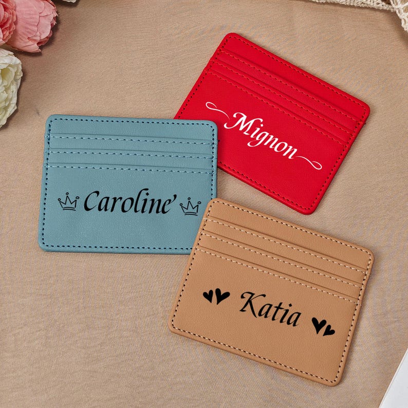 Personalized Card Holder, Card Wallet That Can Be Customized With Your ...