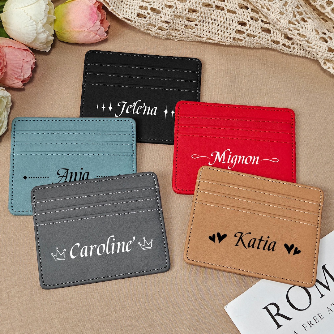 Personalized Card Holder, Card Wallet That Can Be Customized With Your ...