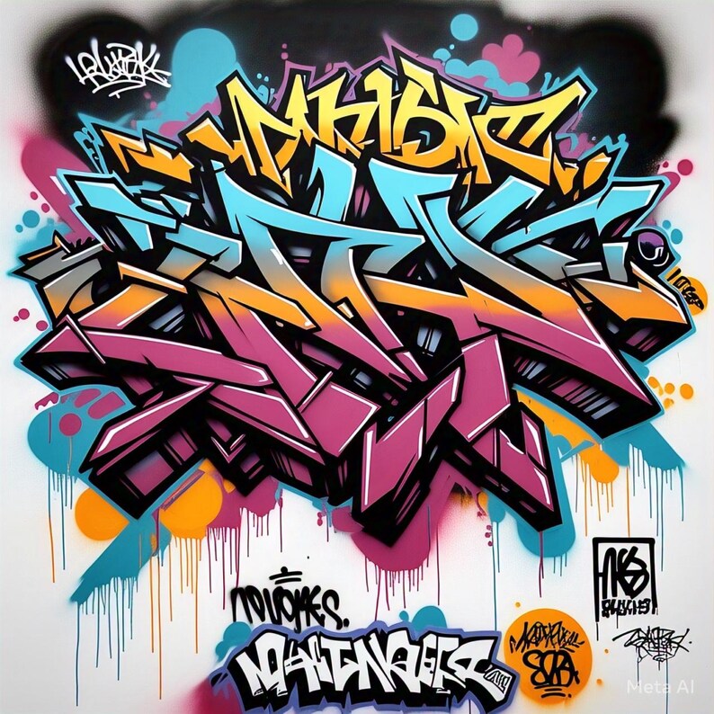 350 + Graffiti Street Art Style Designs in Bold, Edgy Graphics ,vibrant ...