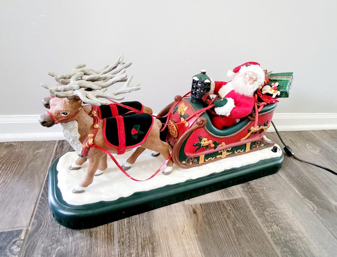 Rare Vintage Holiday Creations Lights /sounds and Motion Santa in ...