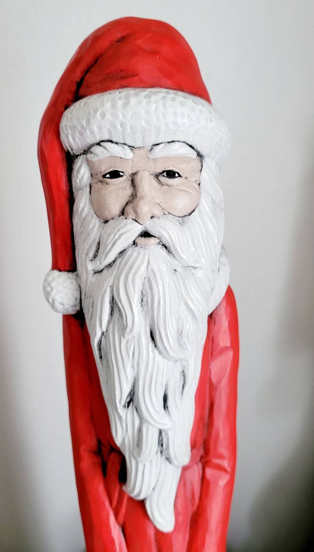 Large Skinny Santa Ceramic Figurine Christmas Whimsical Decor - Etsy
