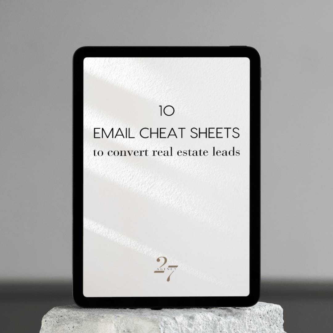 10 Email Cheat Sheets to Convert Real Estate Leads - Etsy