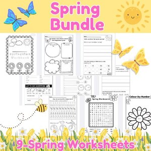 Spring Worksheets for Primary Students - Etsy