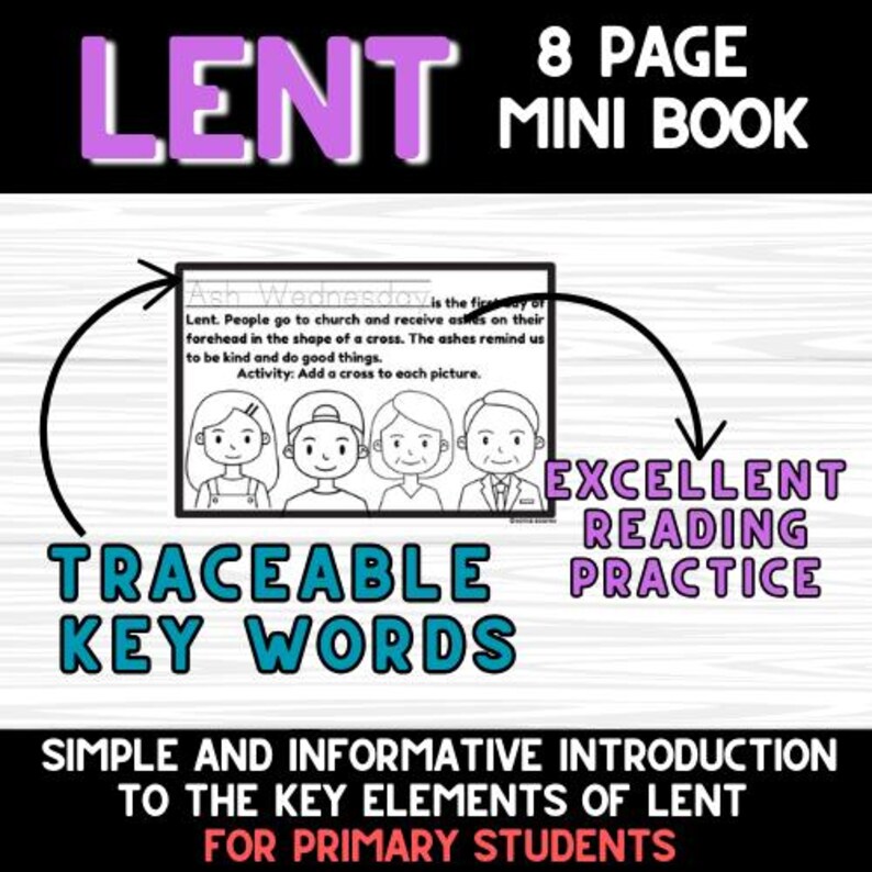 Lent Activities Mini Book: K-3 Printable Reader (PDF Download) - Etsy