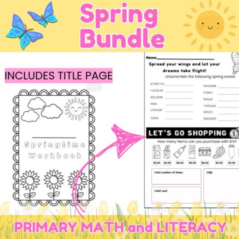 Spring Worksheets for Primary Students - Etsy