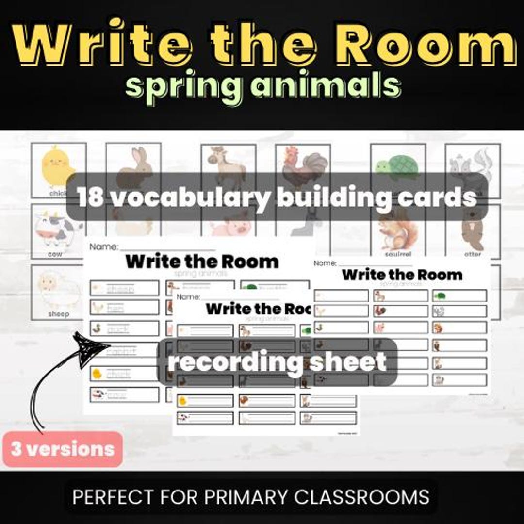 March Write the Room | Vocabulary Building Activity for Kindergarten ...