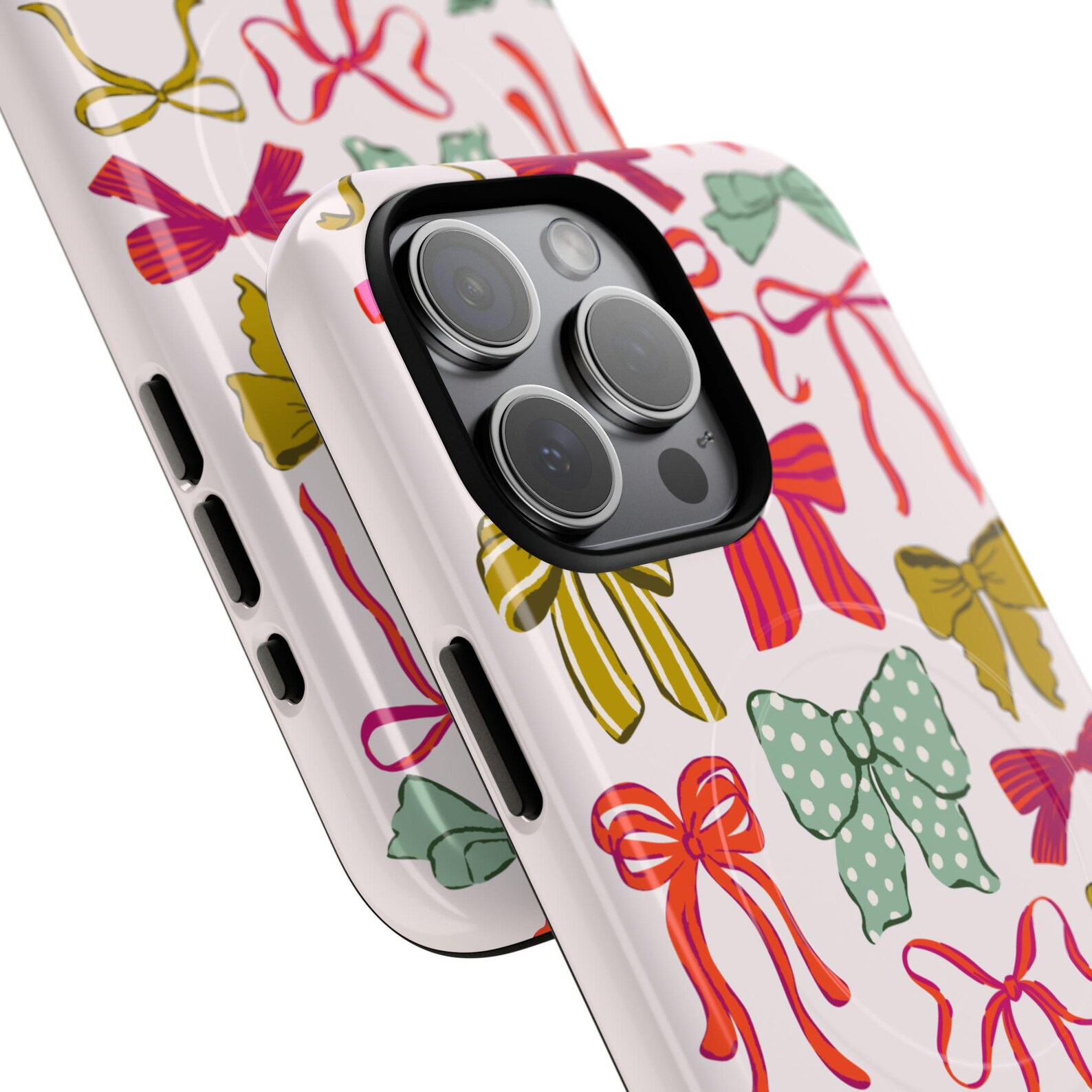 Stylish Magsafe Coquette Bow Pattern iPhone Case | Magnetic Case | Cute ...