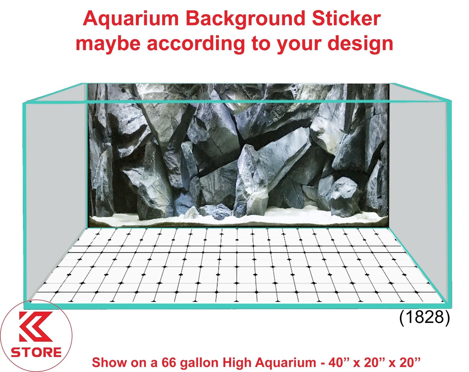 Custom Aquarium Background Sticker: Waterproof Fish Tank Decor - Etsy