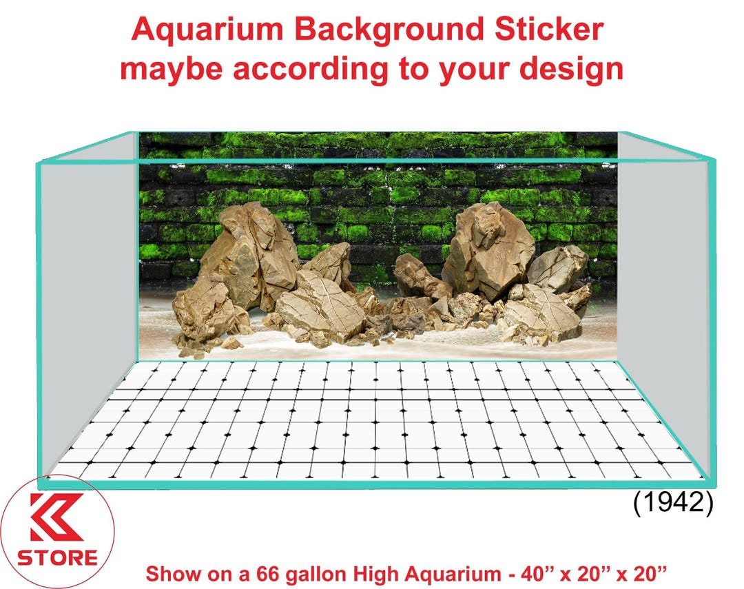 Custom Aquarium Background Sticker: Waterproof Fish Tank Decor - Etsy