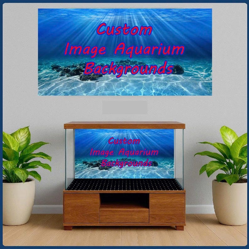 3D Aquarium Background | Waterproof Vinyl Fish Tank Backdrop - Etsy