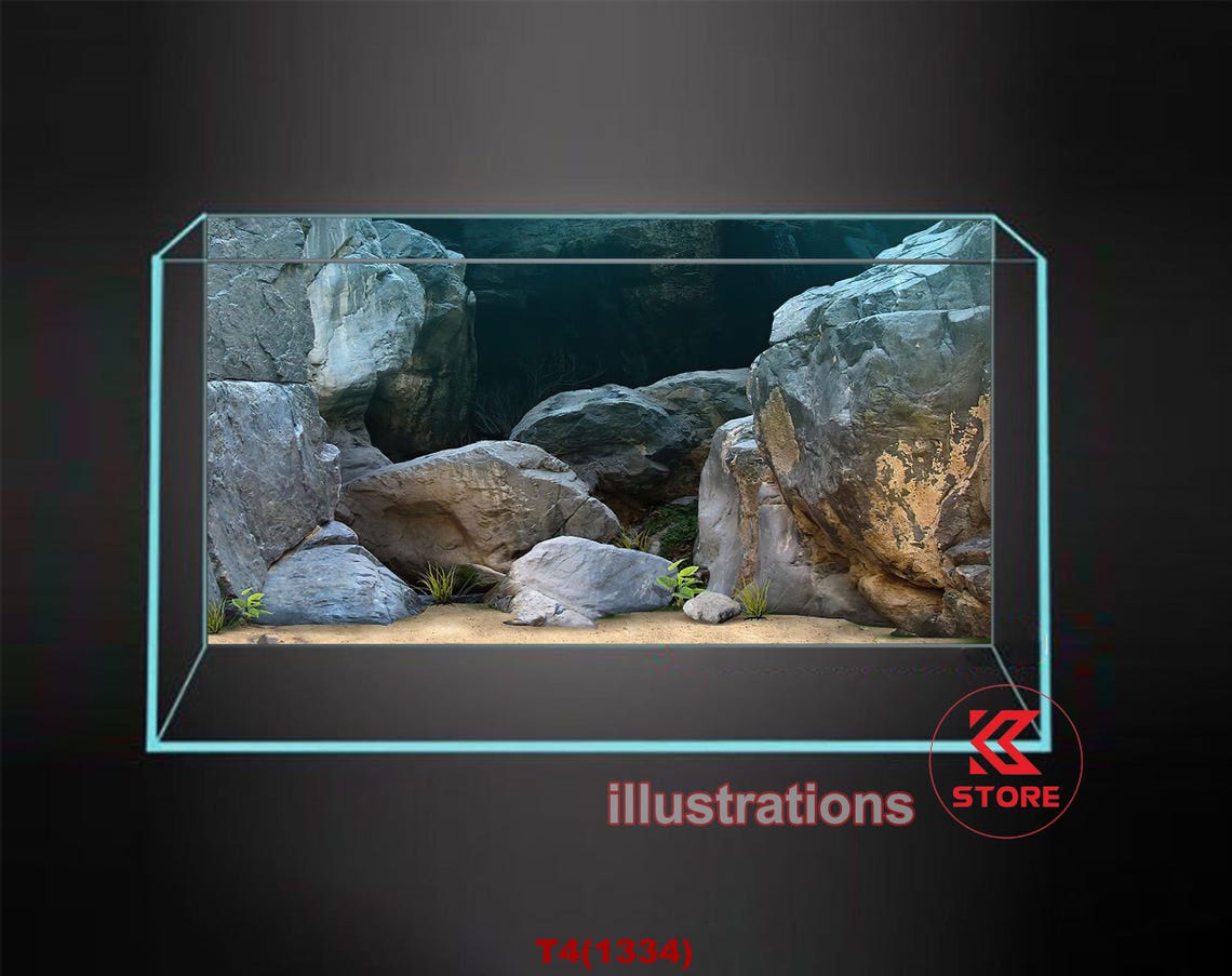 3D Aquarium Background Sticker Waterproof Fish Tank Vinyl Decal - Etsy