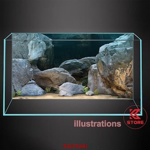 3D Aquarium Background Sticker Waterproof Fish Tank Vinyl Decal - Etsy