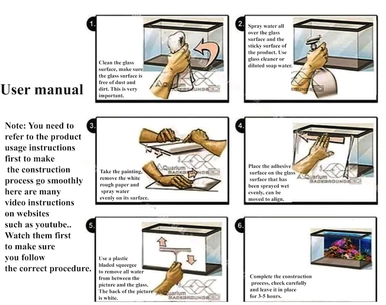 Aquatic Rock Style Fish Tank Background, Polyester Wallpaper - Etsy