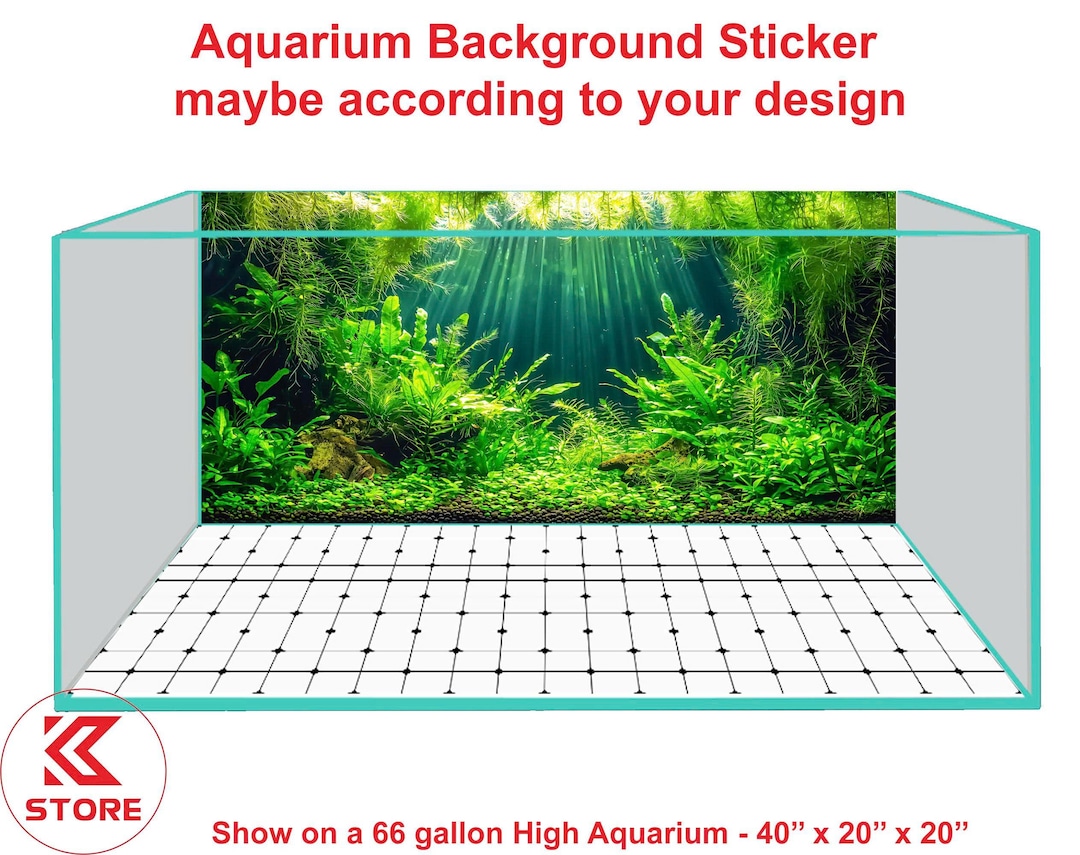 Custom Aquarium Background Sticker: Waterproof Fish Tank Wallpaper - Etsy